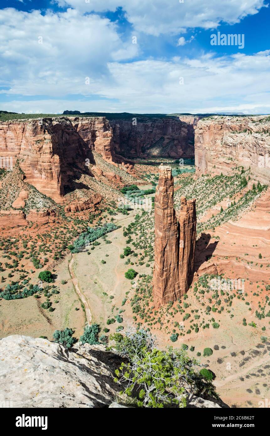 Scenic rock formation in a canyon in the desert in the US Southwest ...