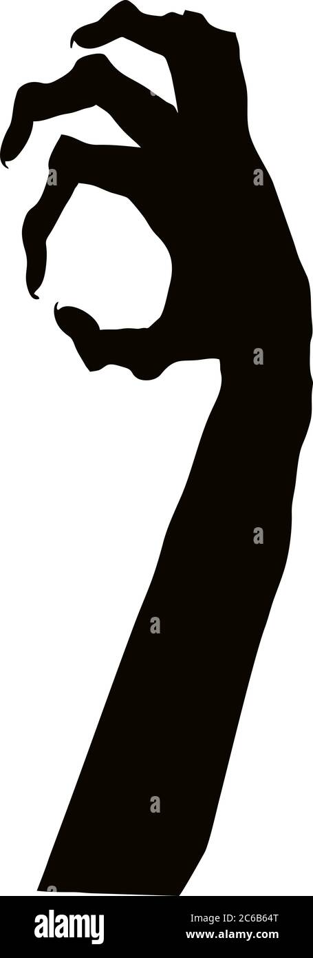 Scary Witch Hands on white background. Vector-Eps Stock Vector Image ...