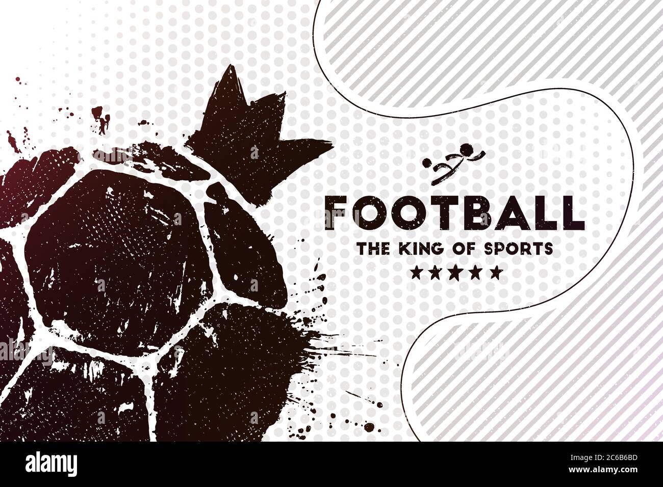 Football - the king of sports. Vector illustration of abstract football ...