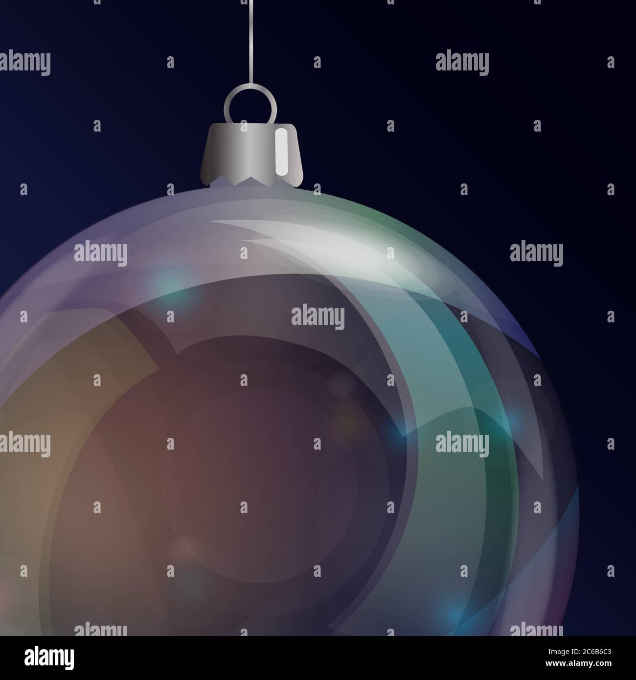 Single christmas bauble silver Stock Vector Images - Alamy