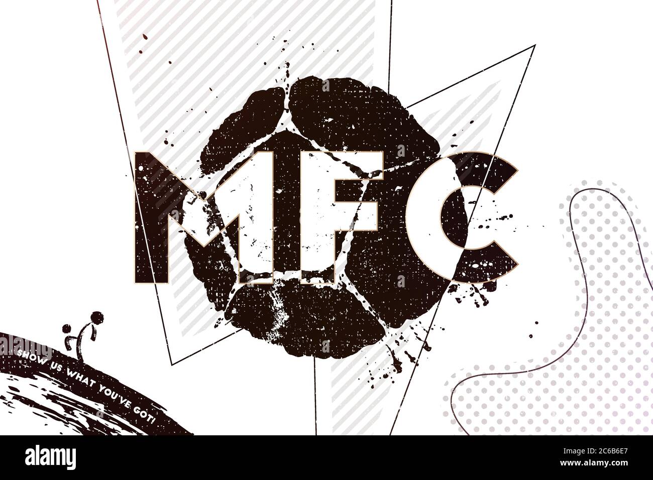 MiniFootball Championship. Vector illustration of abstract football ...