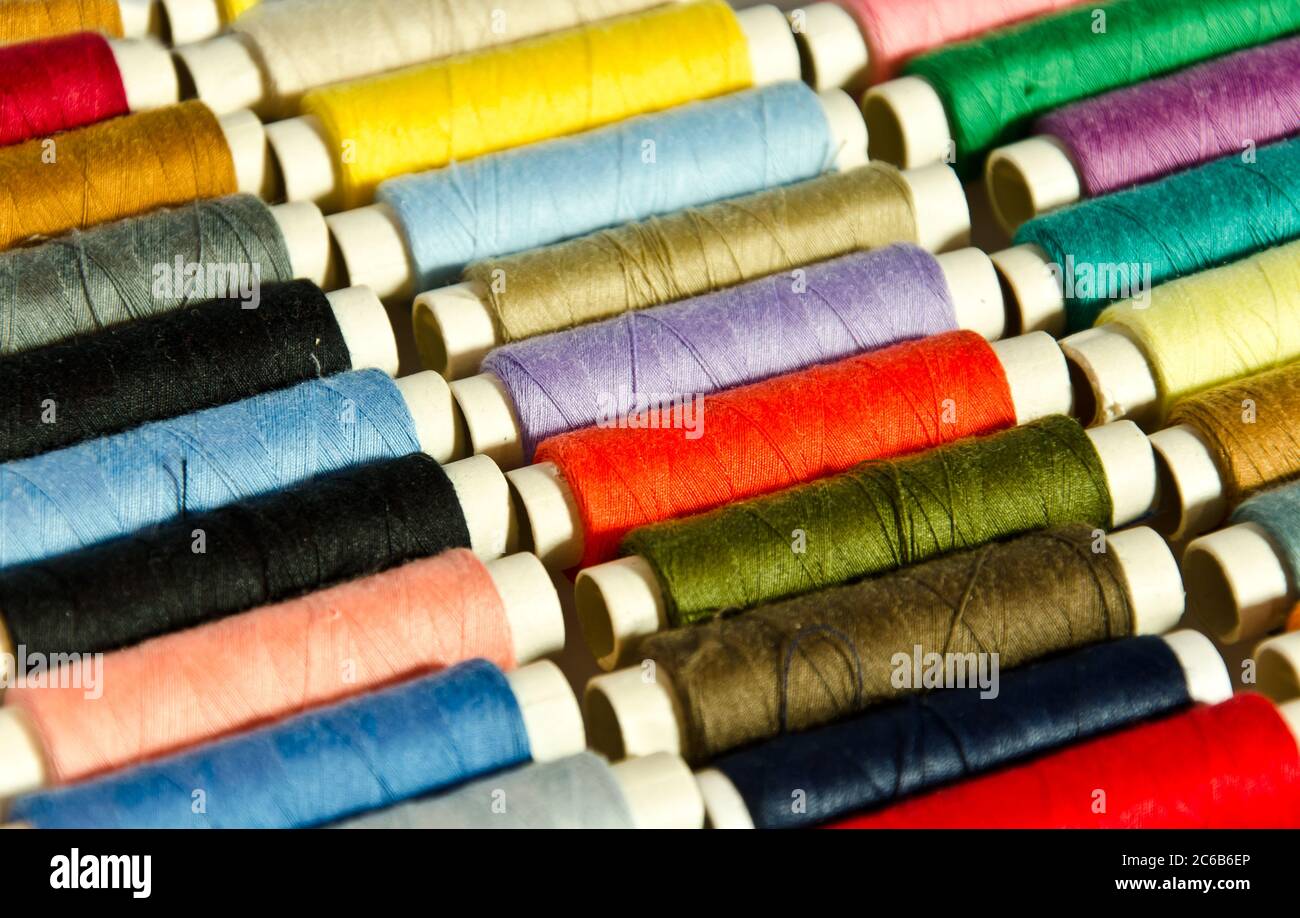 Colourful silk threads hi-res stock photography and images - Alamy