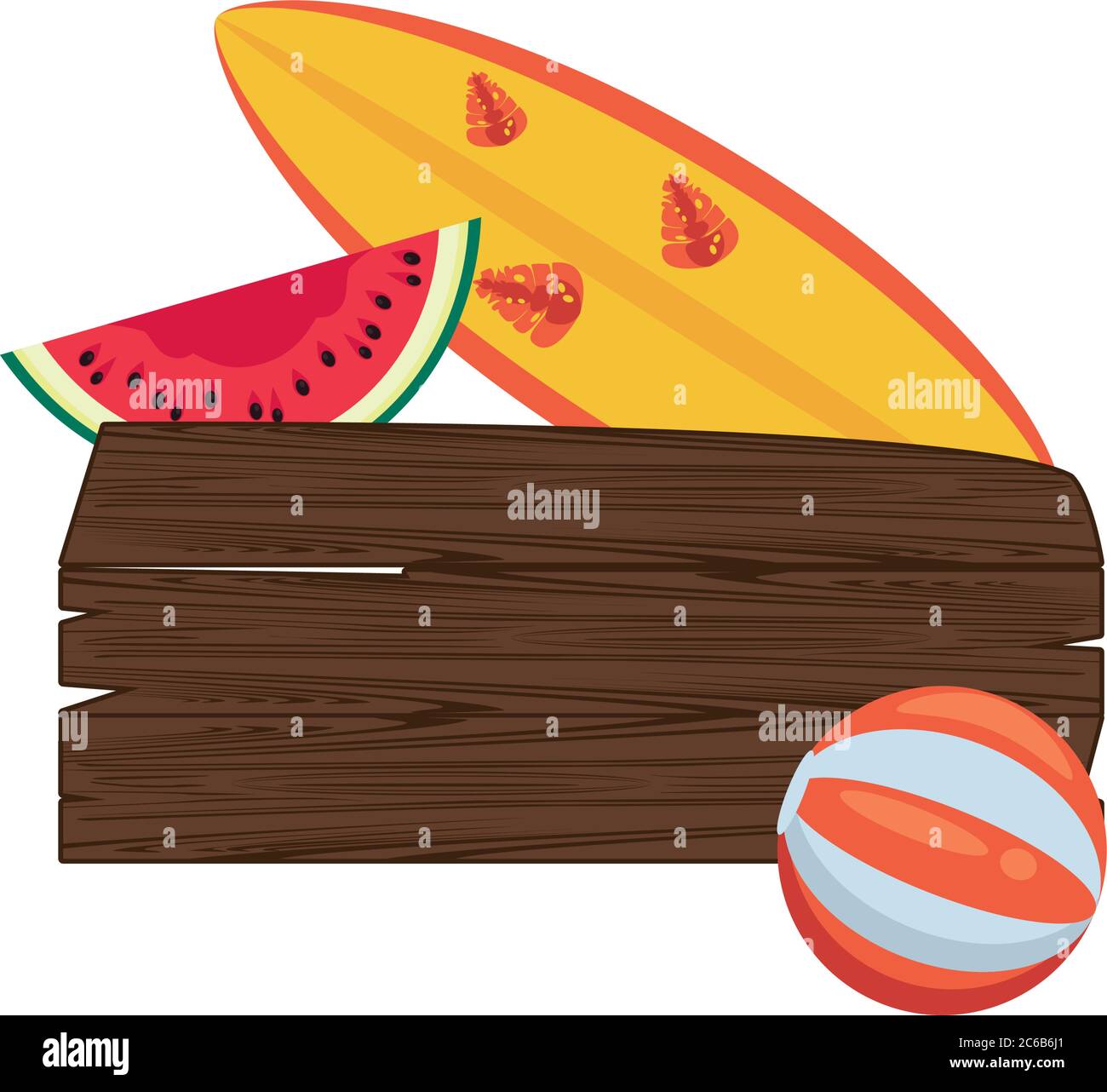 label wooden signal summer icon vector illustration design Stock Vector ...