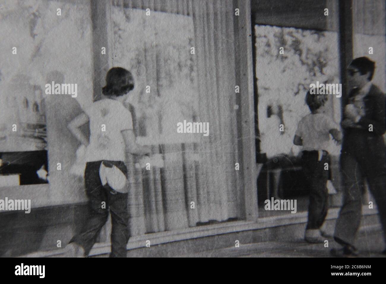 Fine 70s vintage black and white lifestyle photography of store windows ...