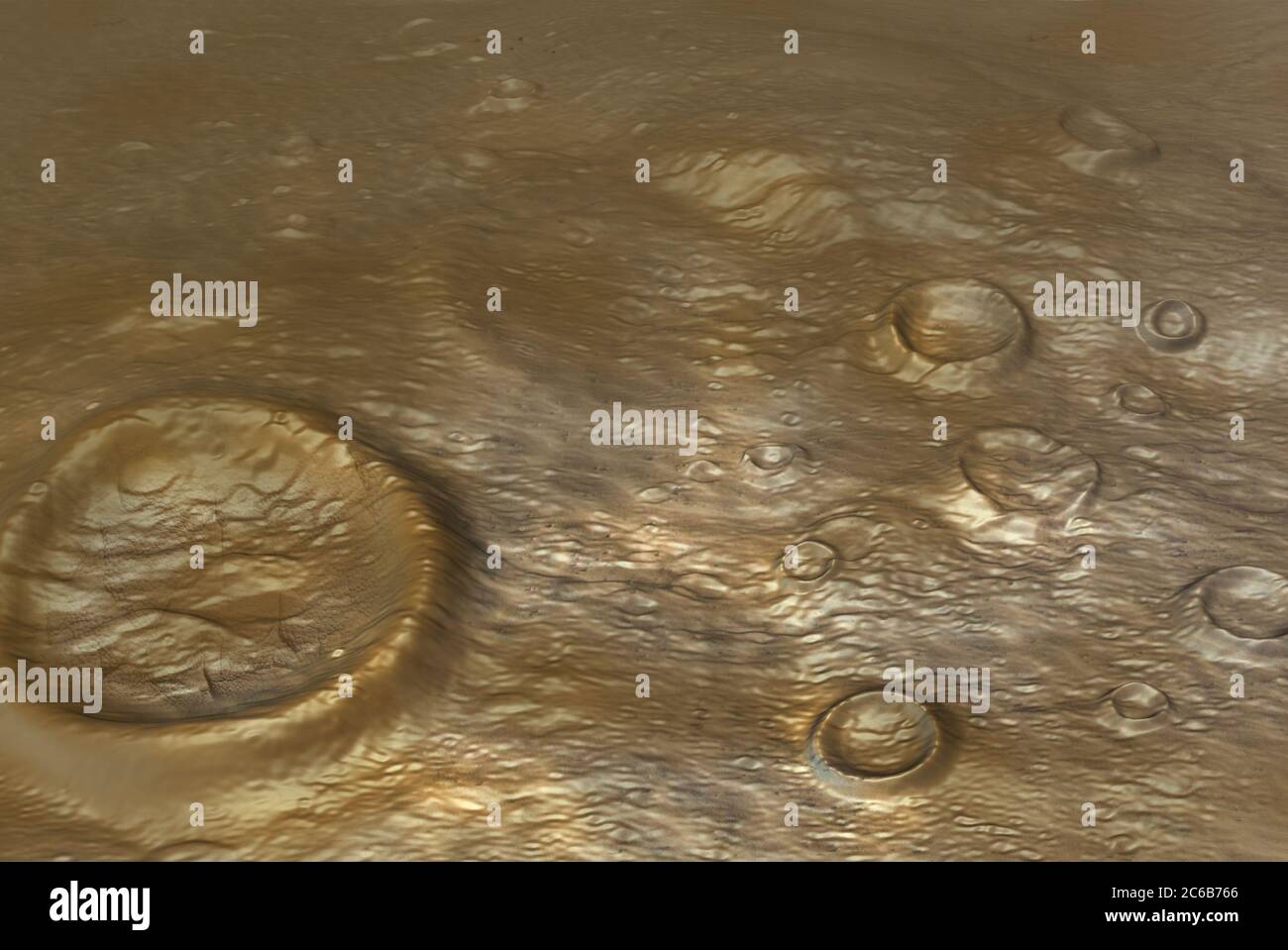 alien terrain with craters made in 3d software Stock Photo - Alamy