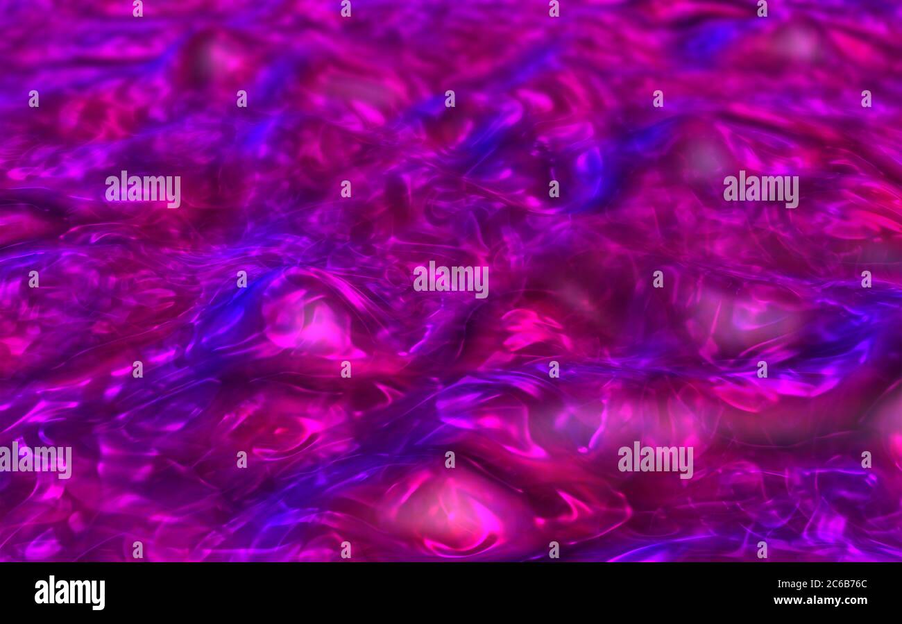 alien terrain with craters made in 3d software Stock Photo - Alamy