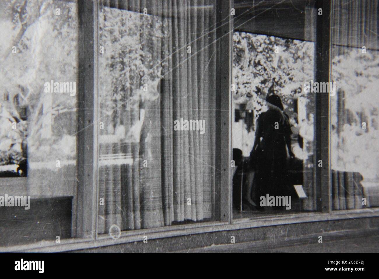Fine 70s vintage black and white lifestyle photography of store windows ...