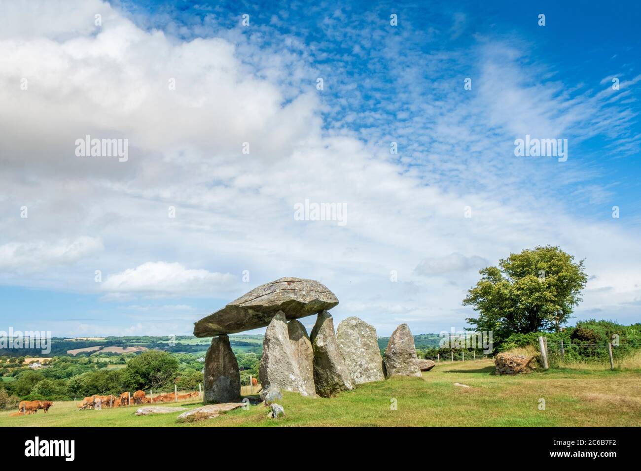 Pentre Ifan Neolithic (New Stone Age) burial chamber in the Preseli ...