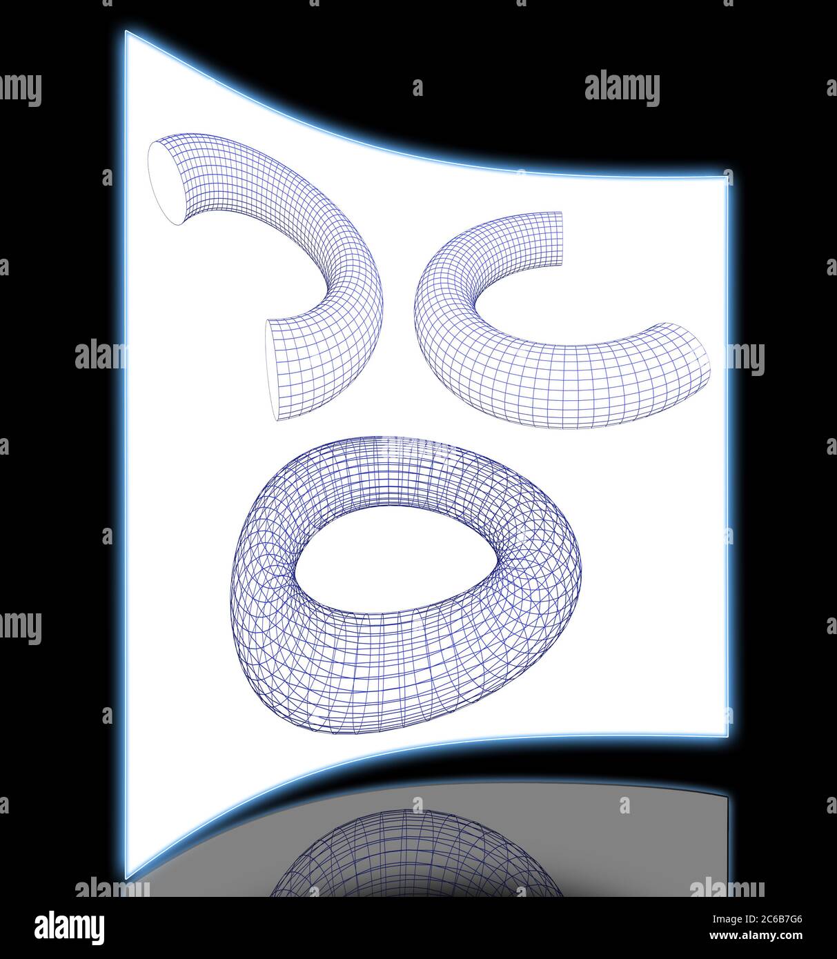 3d torus shapes wireframe ready for editing and simple for every design ...