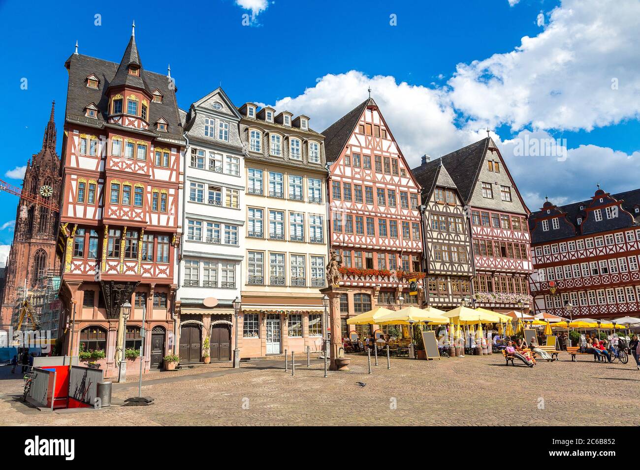Old traditional buildings in Frankfurt, Germany in a summer day Stock ...