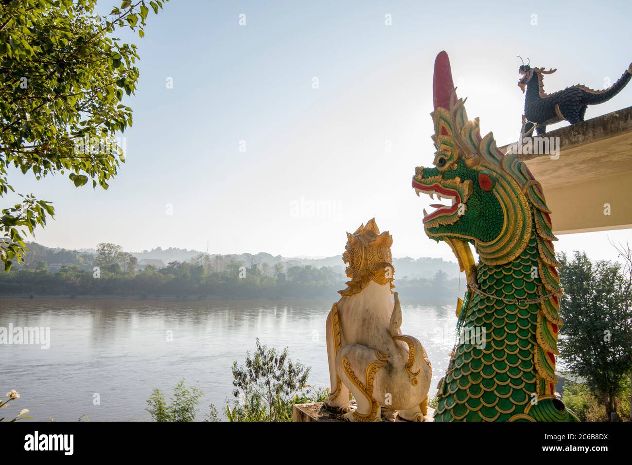 The Wat Phra Kaew Chiang Khong in the Town of Chiang Khong in the ...