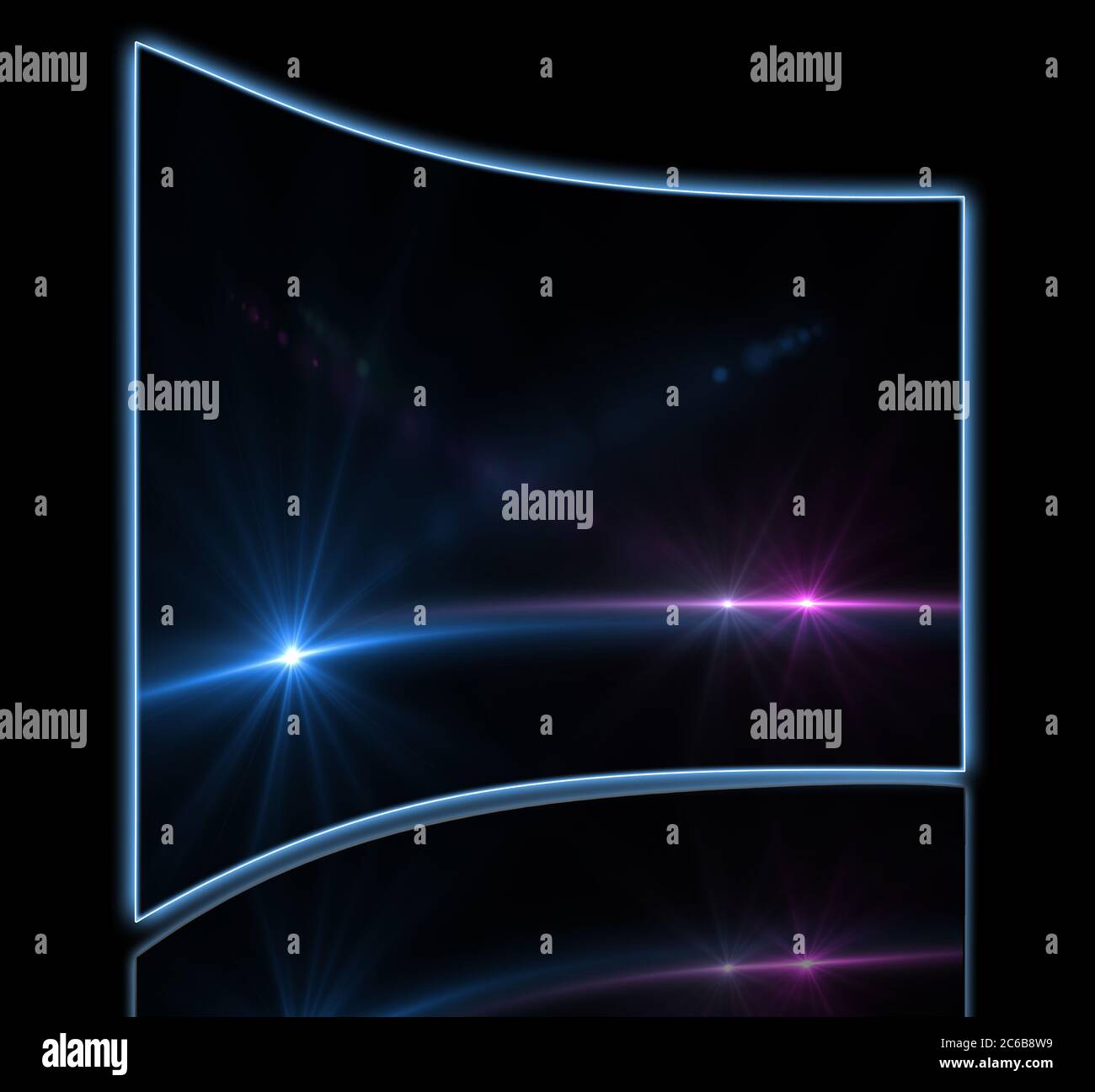 star with lens flare and bokeh effect made in 3d software Stock Photo ...