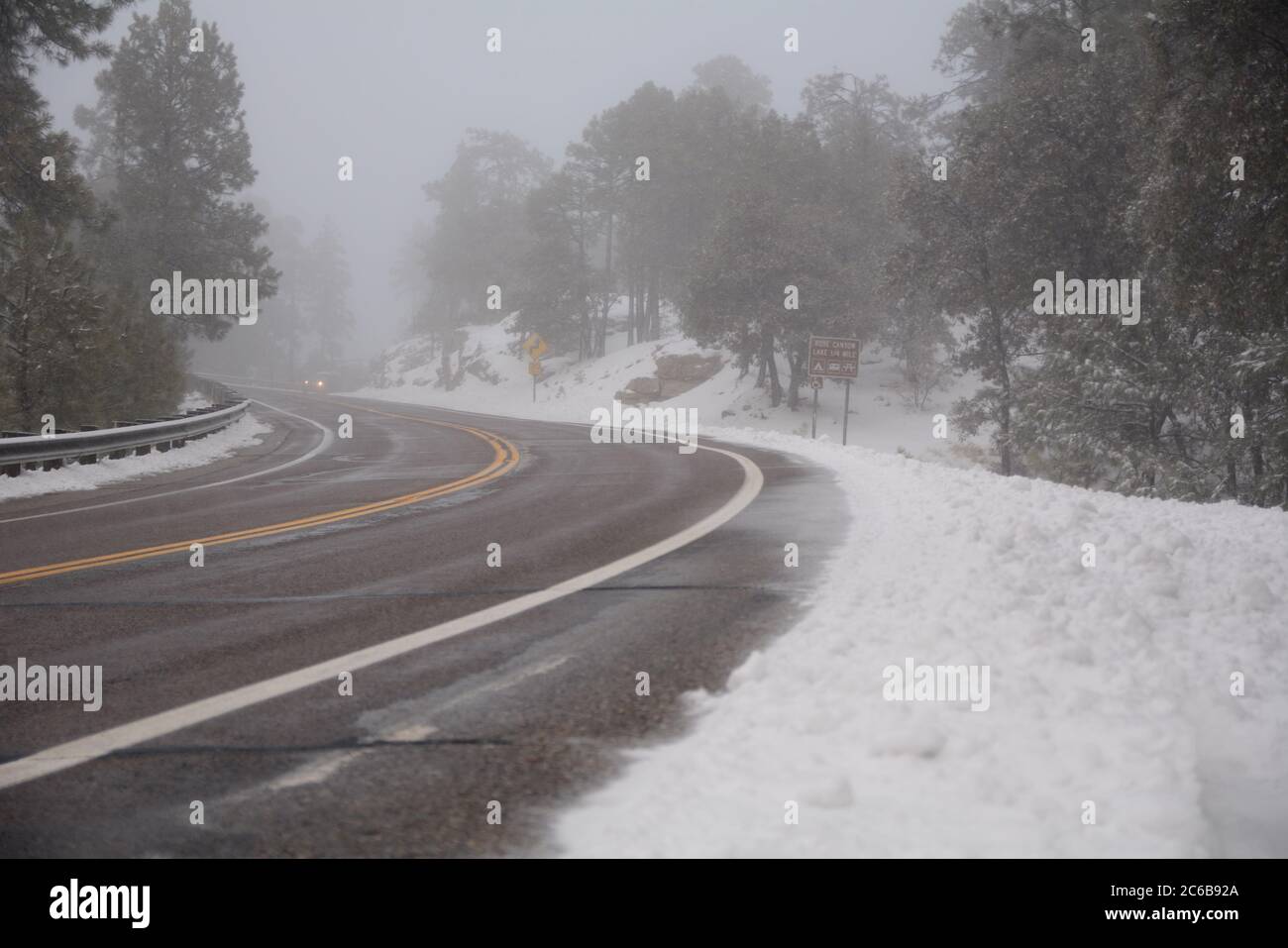 Mount Lemmon in Tucson area full of snow Stock Photo - Alamy