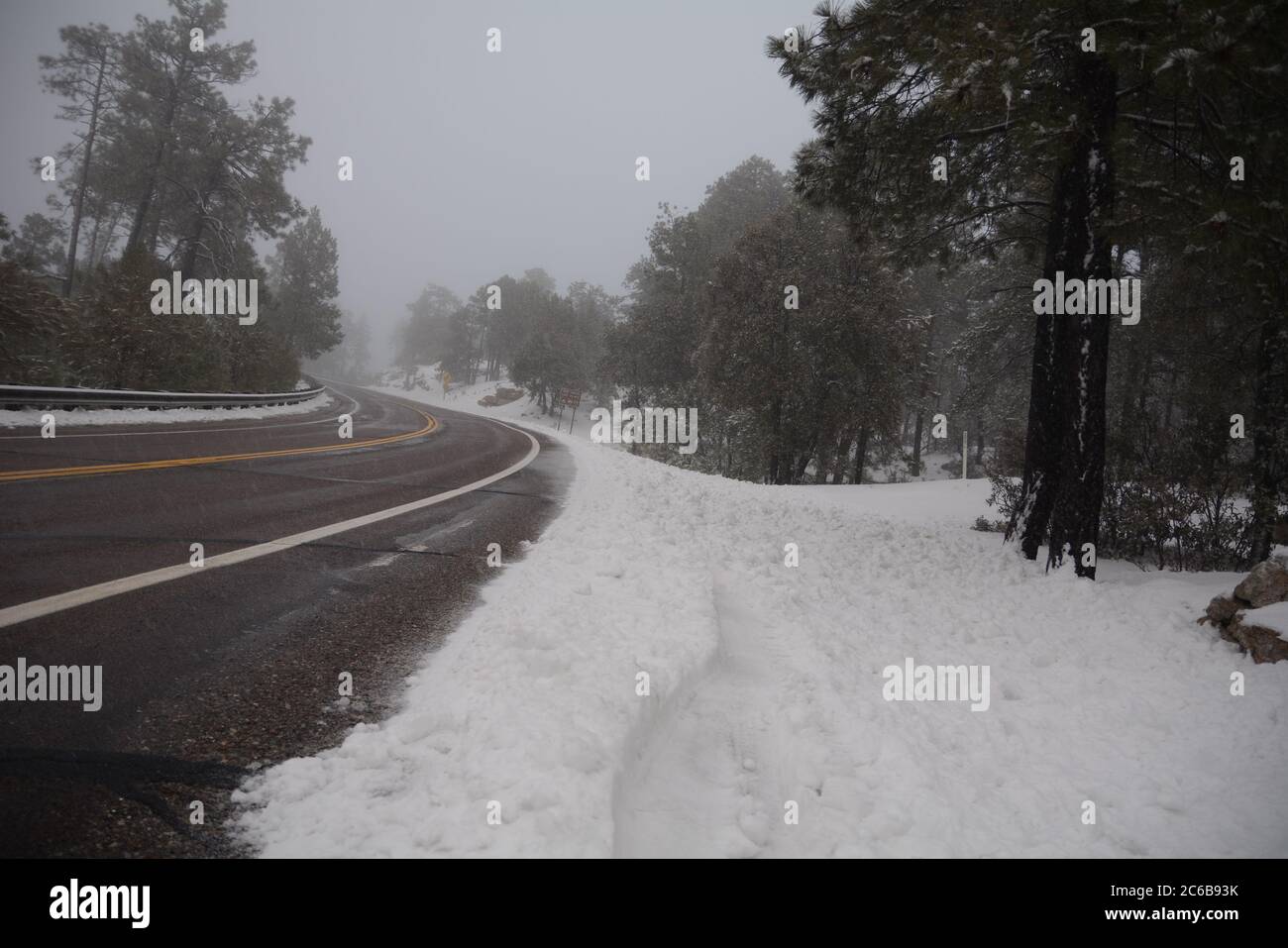 Mount Lemmon in Tucson area full of snow Stock Photo - Alamy