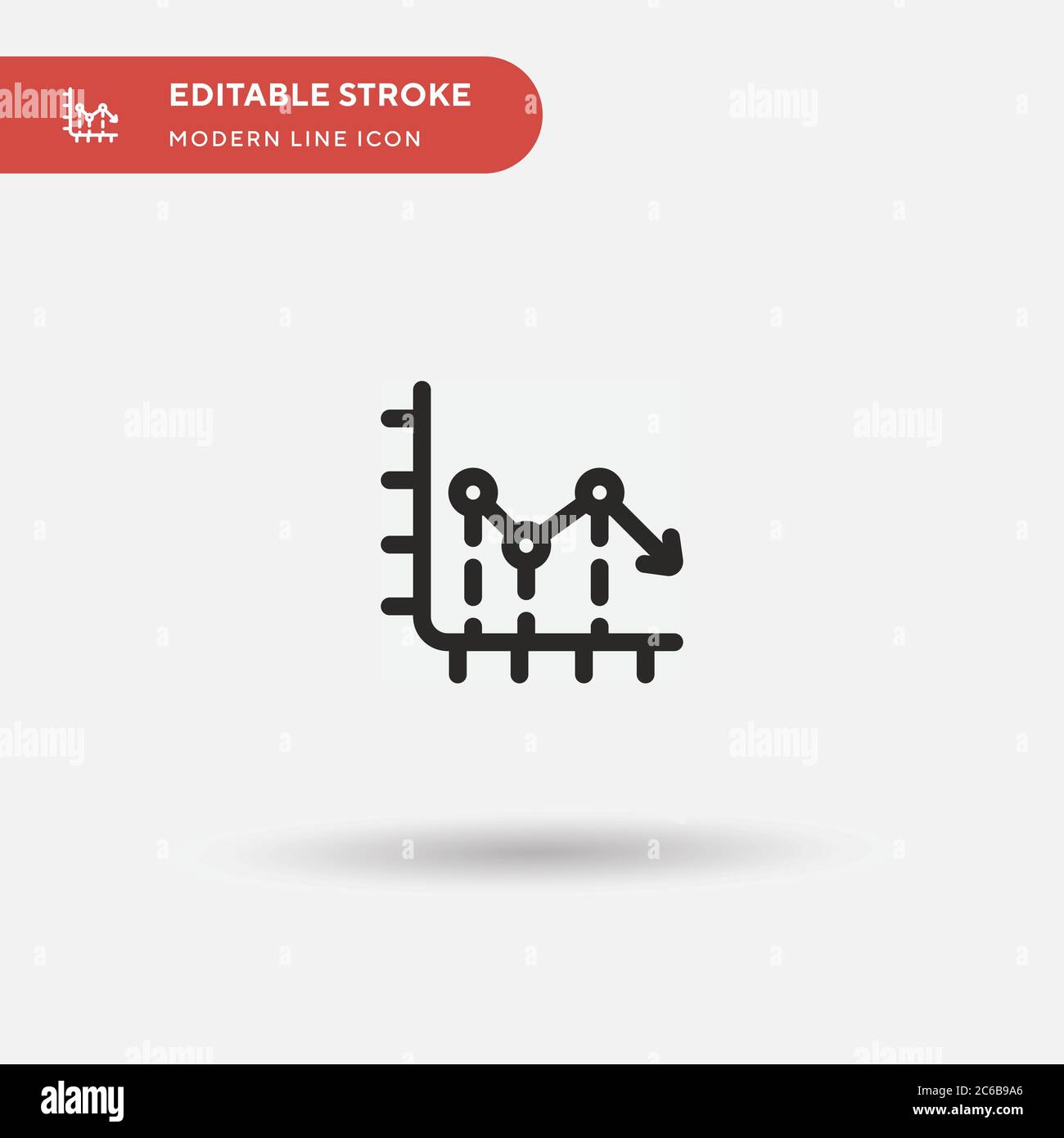 Chart Simple vector icon. Illustration symbol design template for web ...