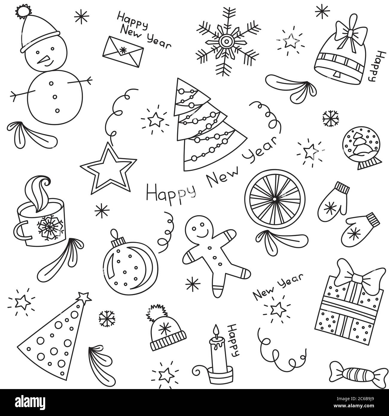 Doodle drawing angel on white Stock Vector Images - Alamy