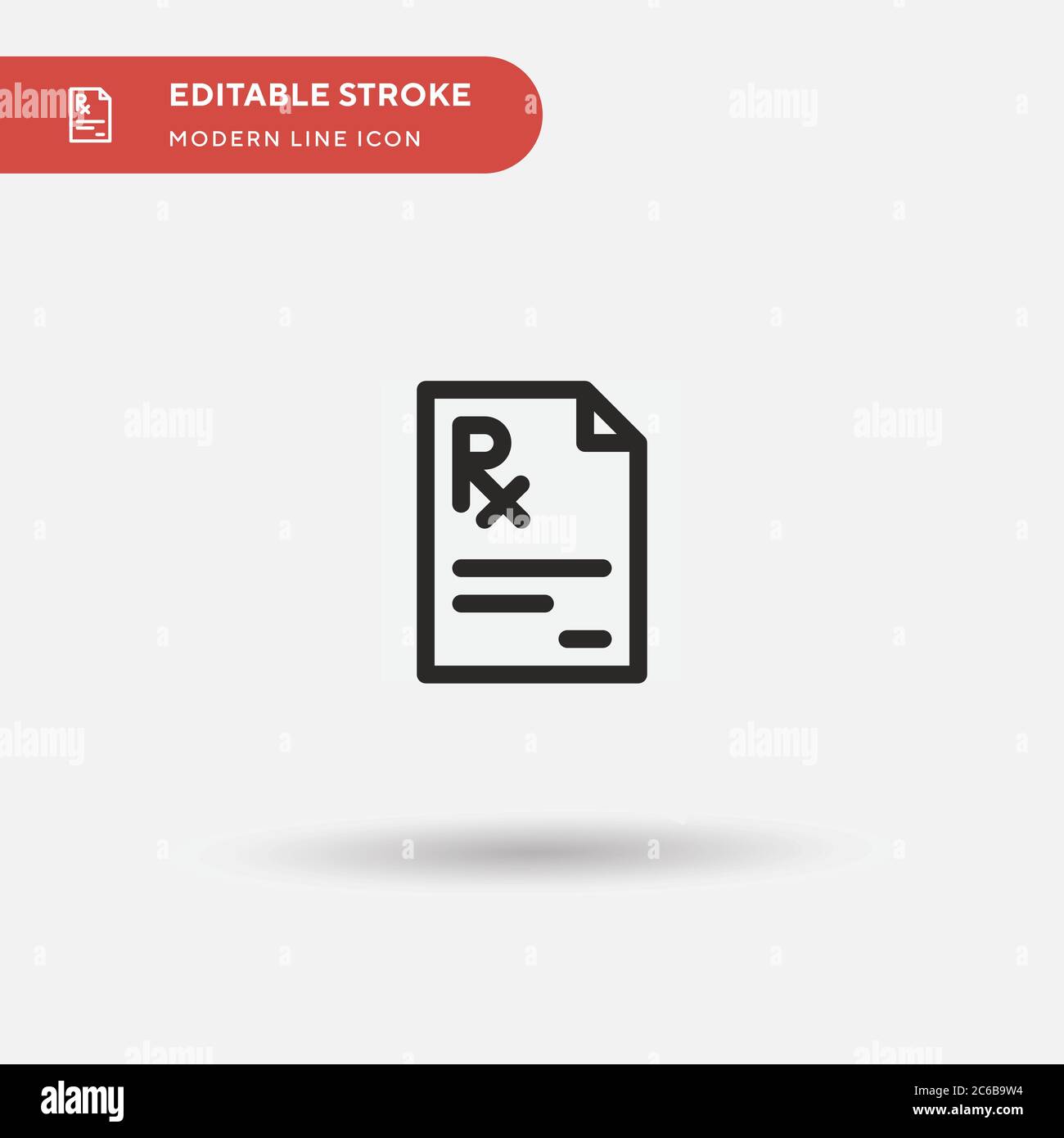 Prescription Simple vector icon. Illustration symbol design template ...