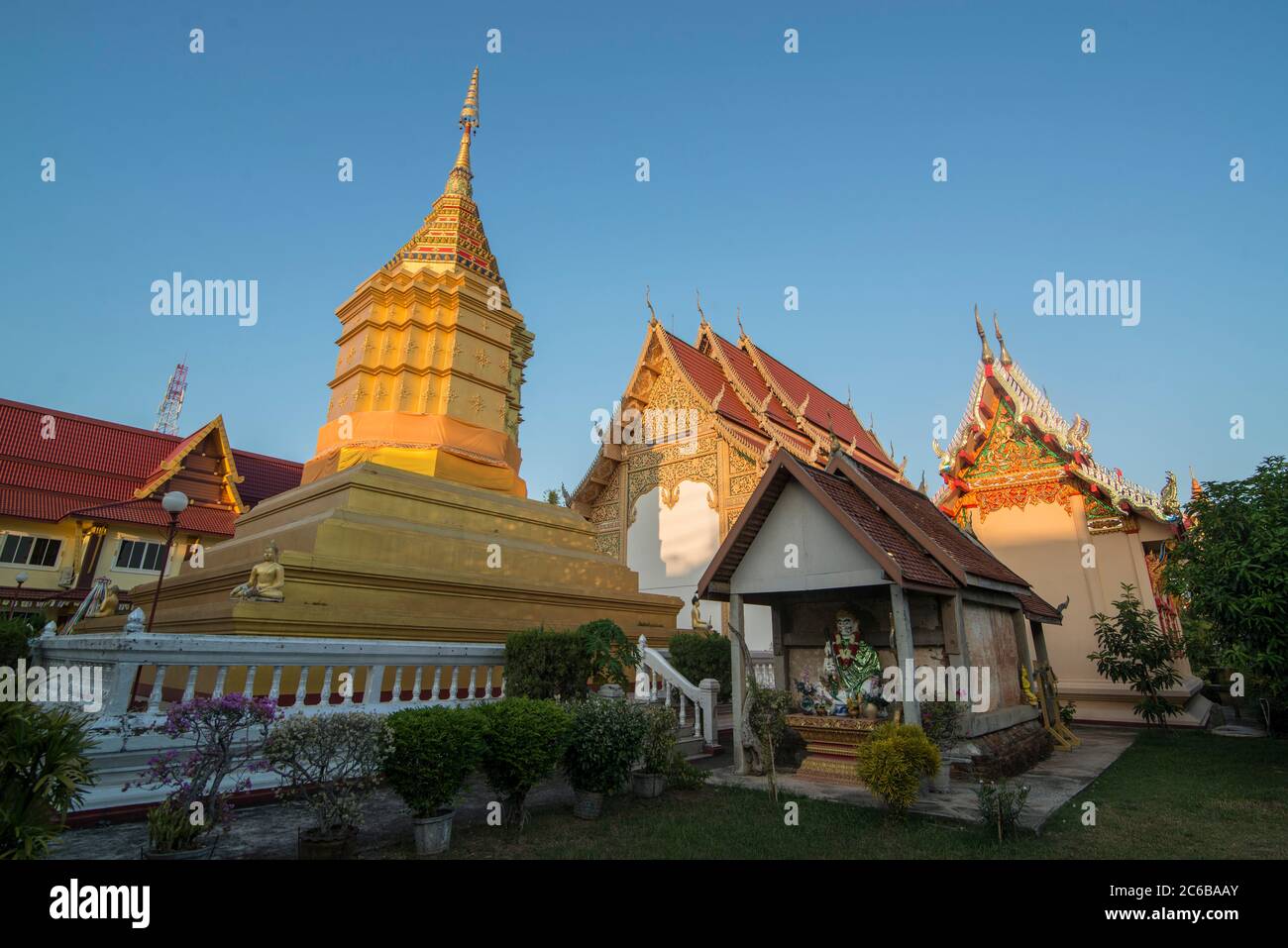 The Wat Phra Kaew Chiang Khong in the Town of Chiang Khong in the ...