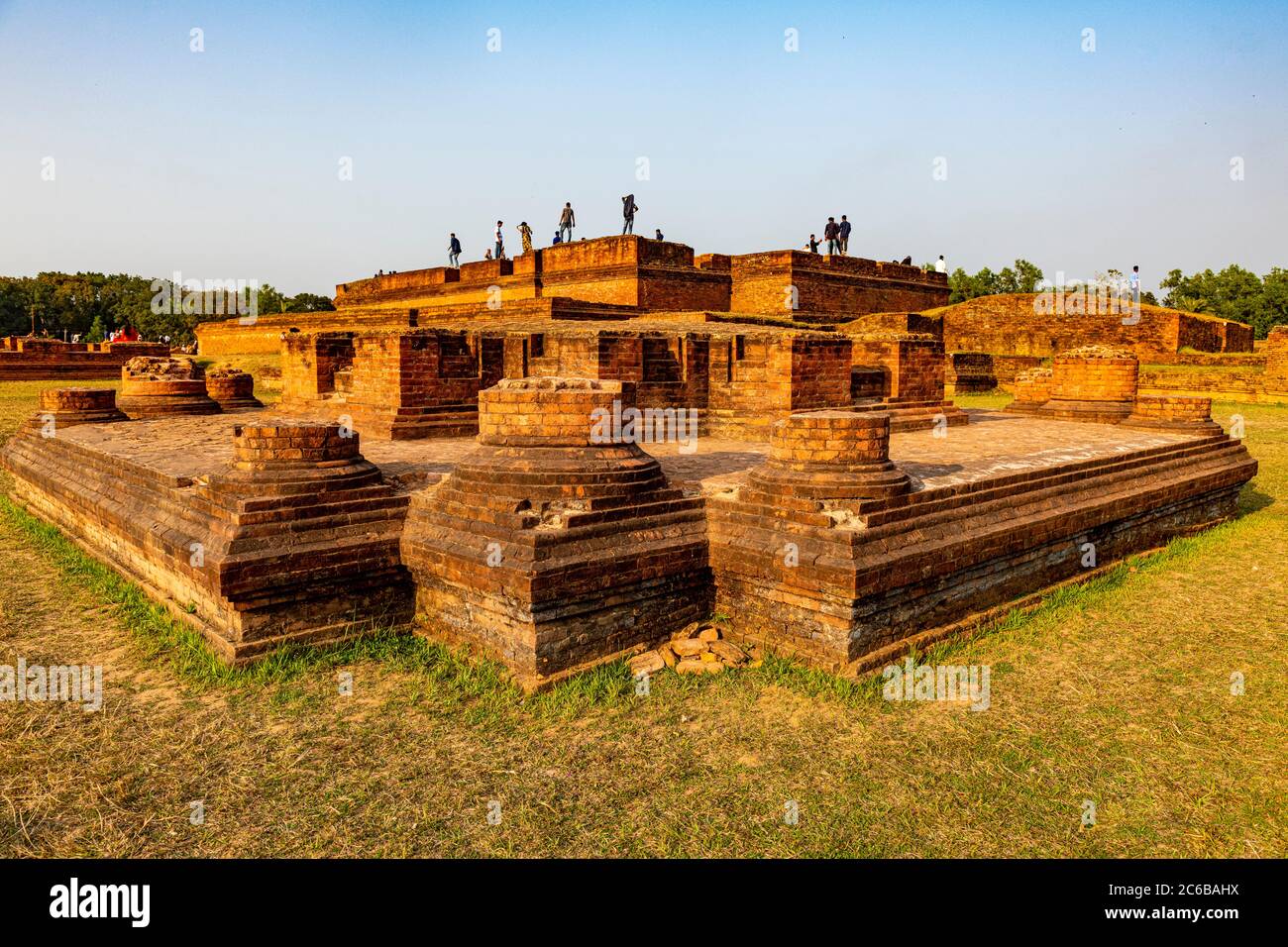 Locals posing on the Buddhist monuments of Mainamati, Bangladesh, Asia ...