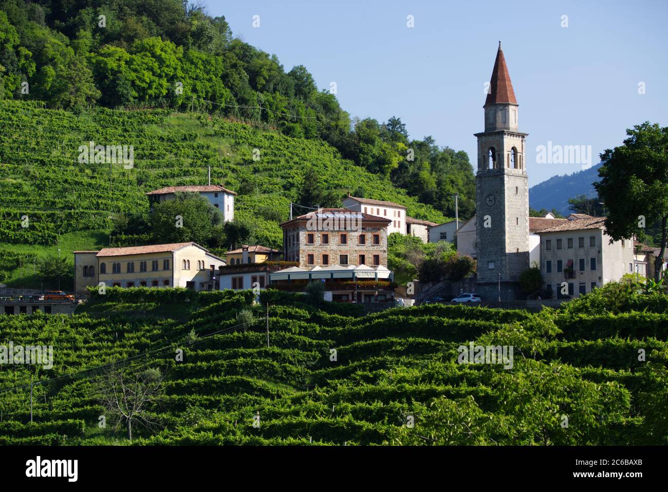 The town of Rolle on the hills of Prosecco wine Stock Photo - Alamy