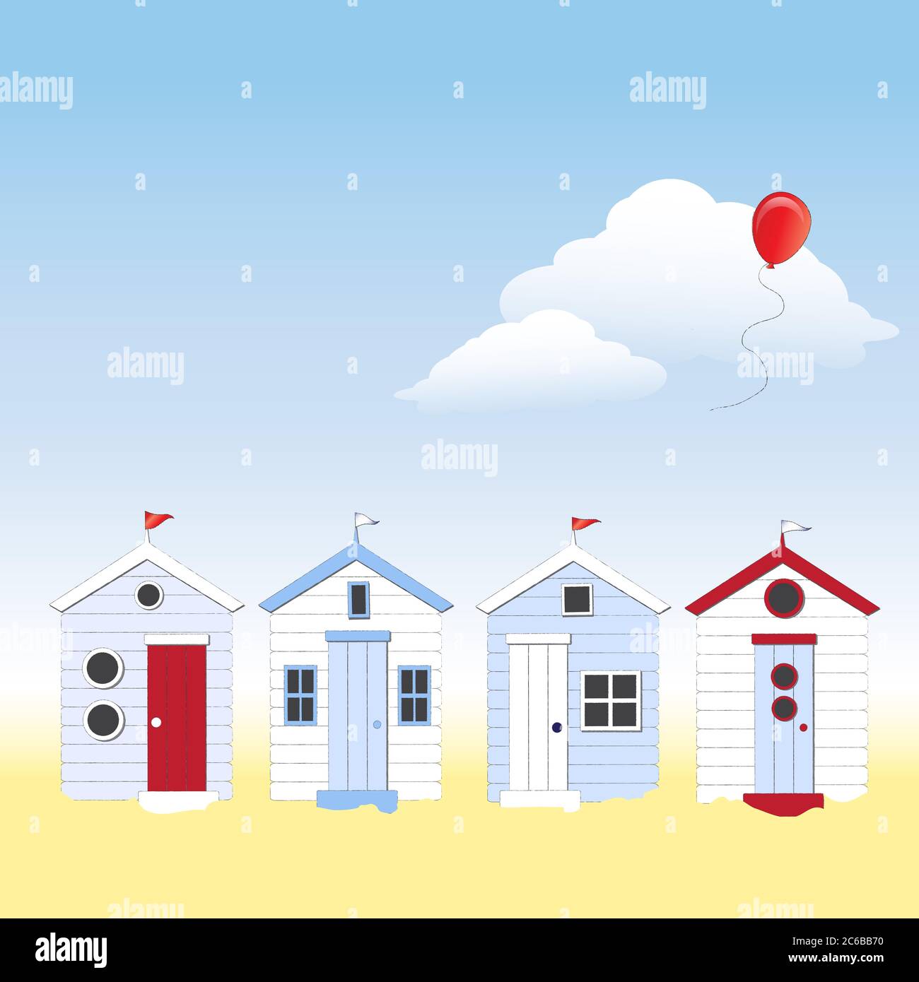 Floating beach huts Stock Vector Images - Alamy