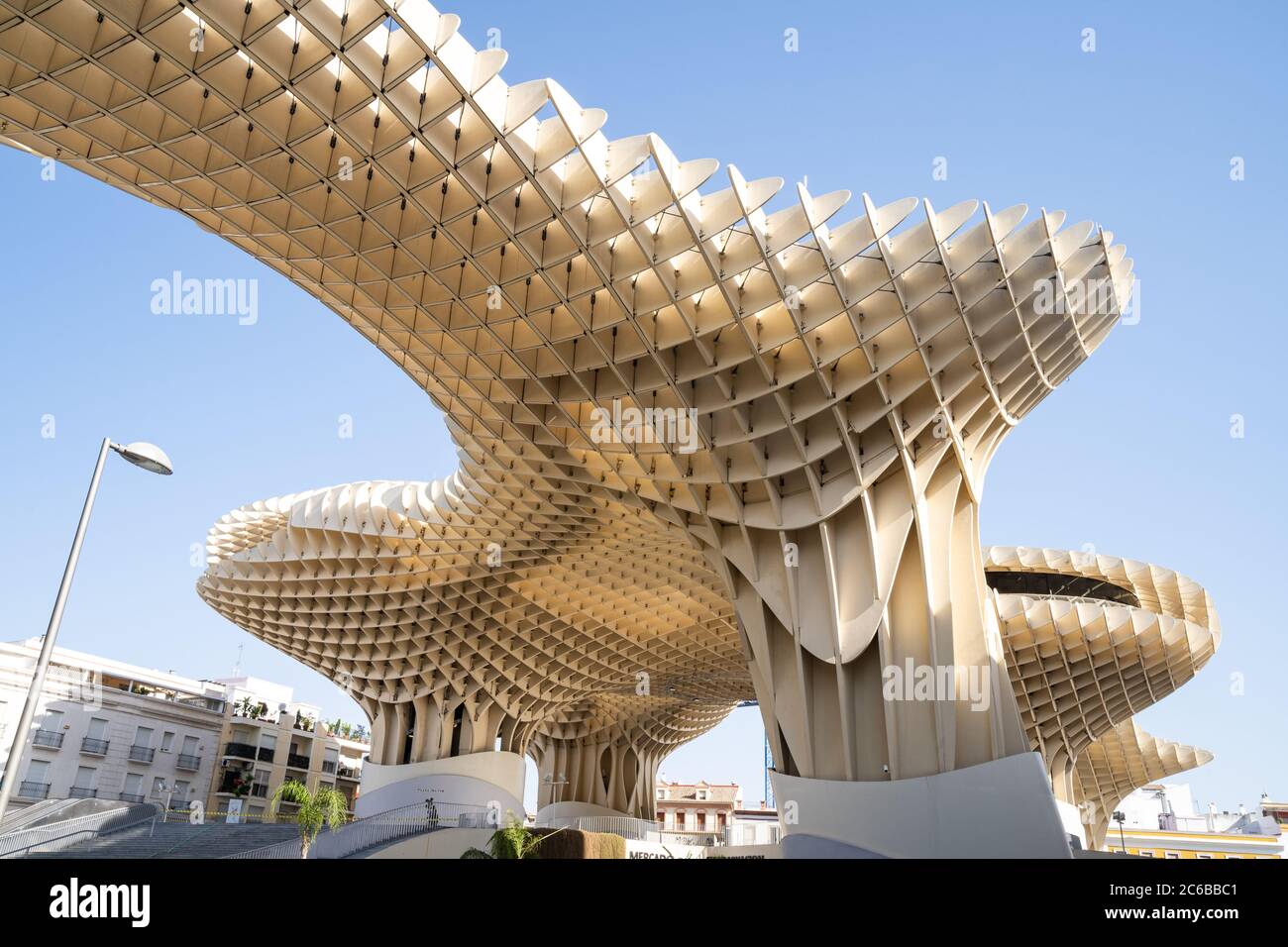 The Metropol Parasol, a wooden structure located at La Encarnacion ...