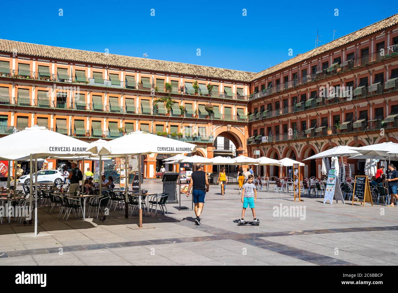 The large 17th century Plaza de la Corredera square in Cordoba ...