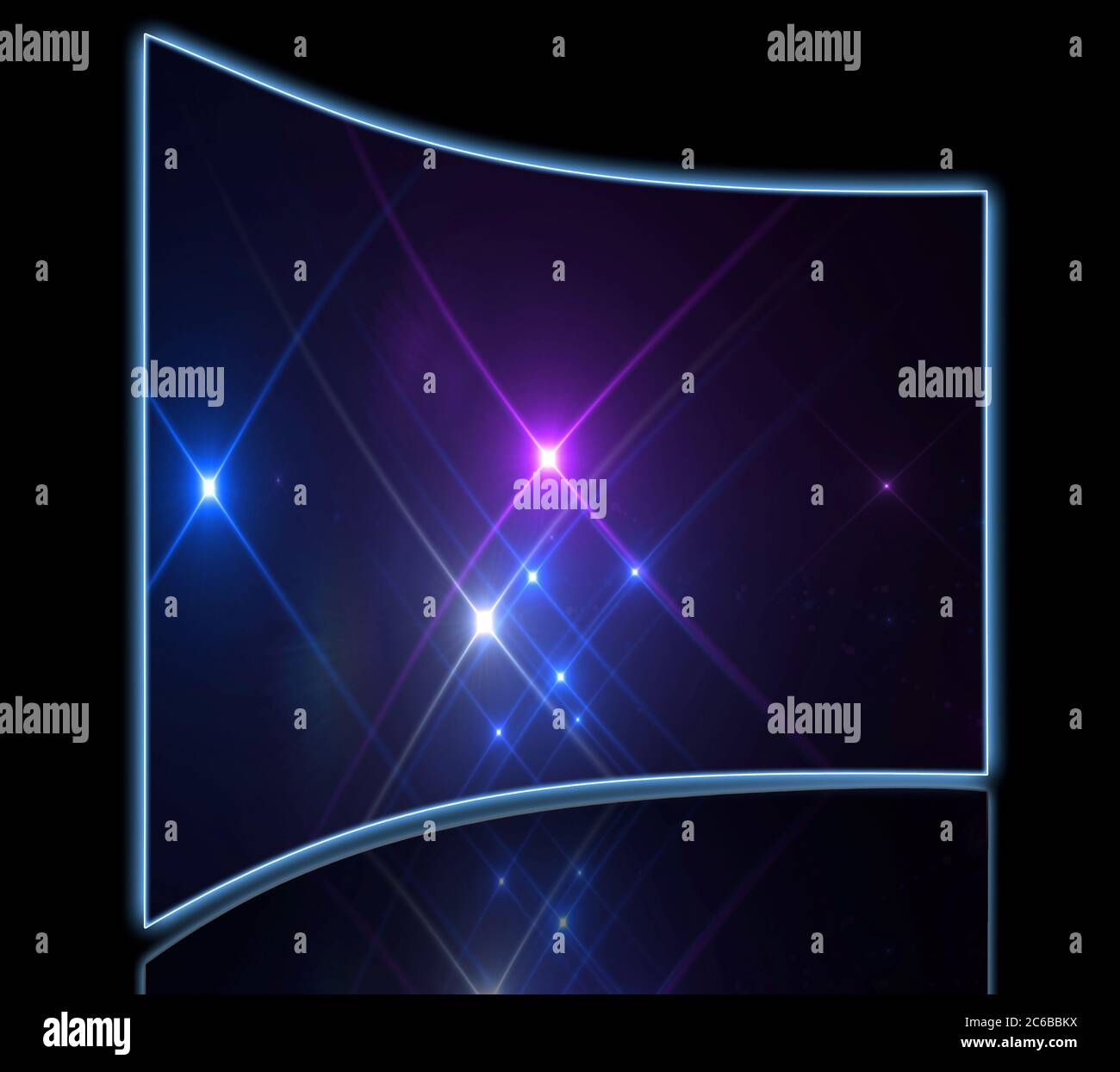 star with lens flare and bokeh effect made in 3d software Stock Photo ...