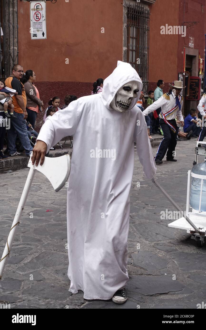 Native Dancer as Death, Semana Santa (Holy Week), San Miguel de Allende ...