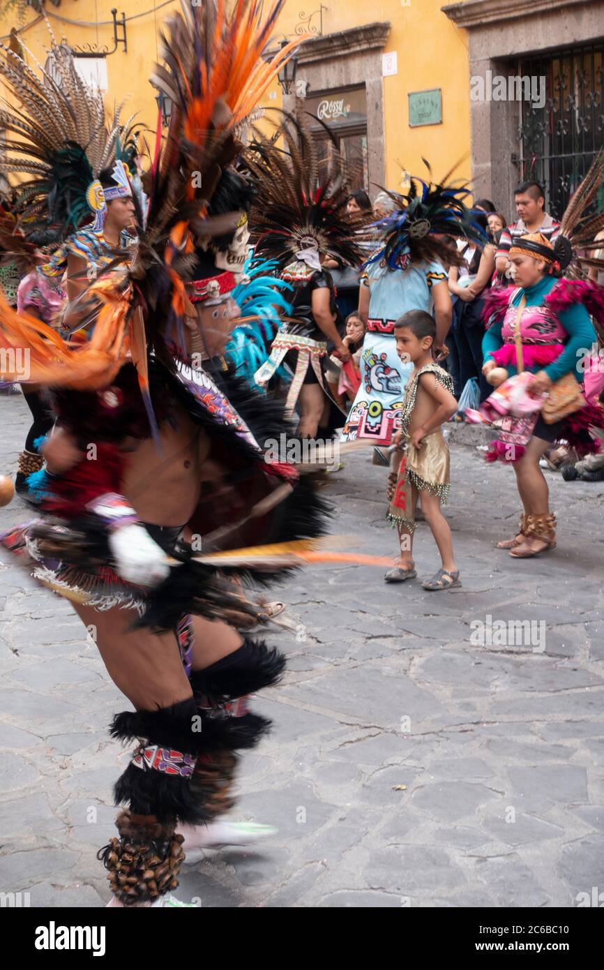 Native Indigenous Dancers, Semana Santa (Holy Week), San Miguel de ...