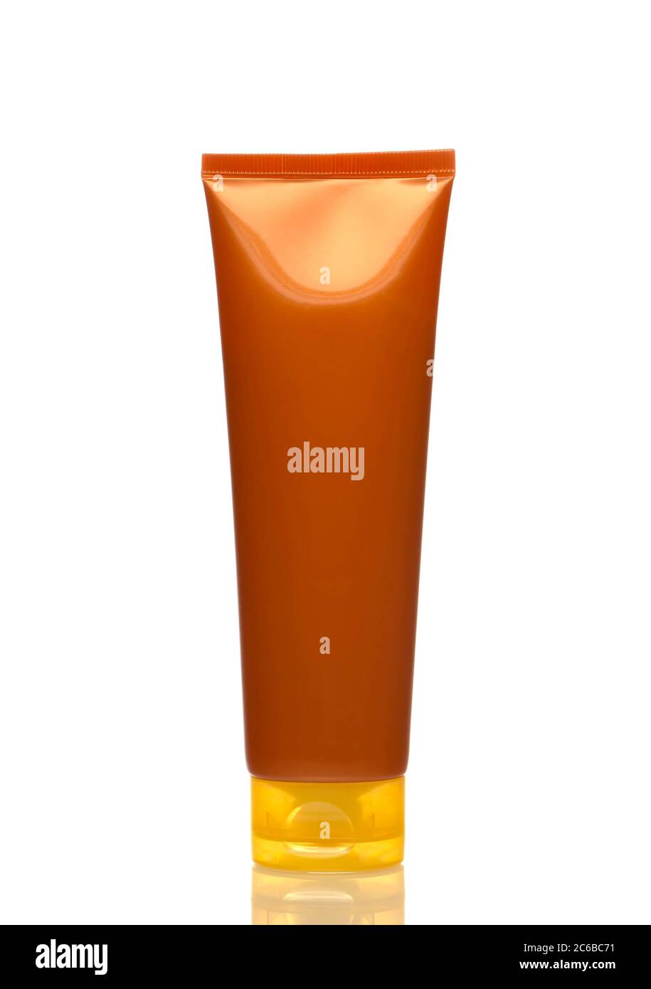 A tube of sunscreen. Safety in the sun. Beach protection. Cosmetic ...