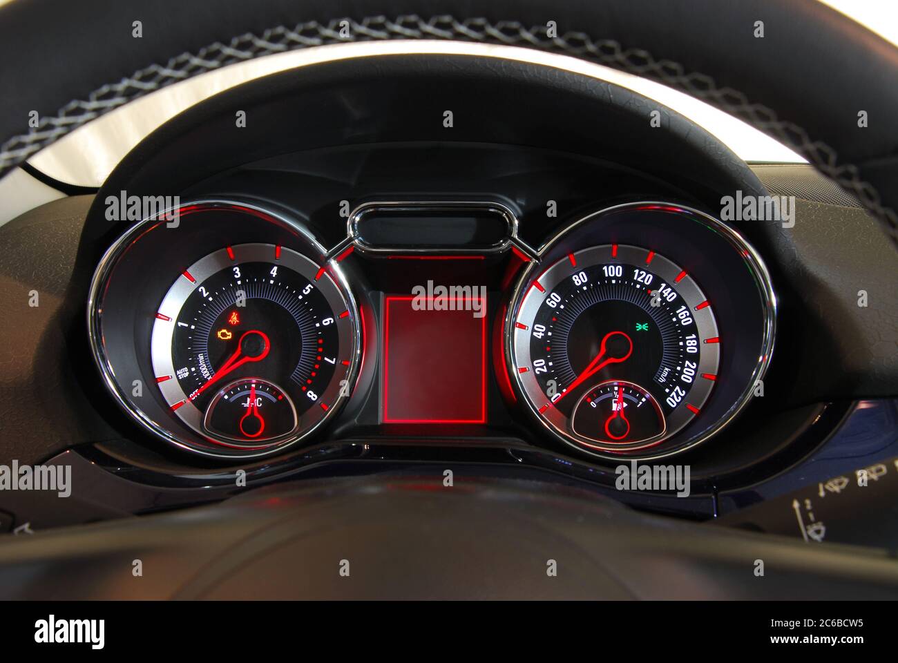 illuminated instrument panel with the passenger car Stock Photo - Alamy