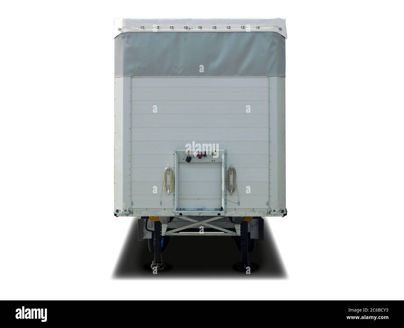 Truck trailer, front view Stock Photo - Alamy