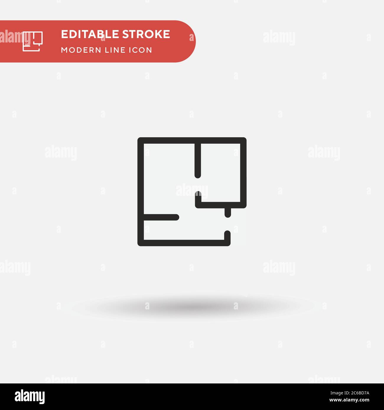 Blueprint Simple vector icon. Illustration symbol design template for ...