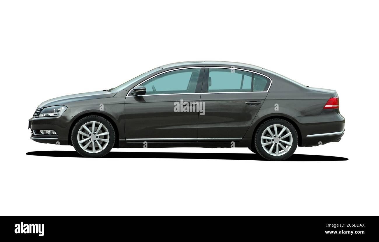 passenger car, car side view, car on white background Stock Photo - Alamy