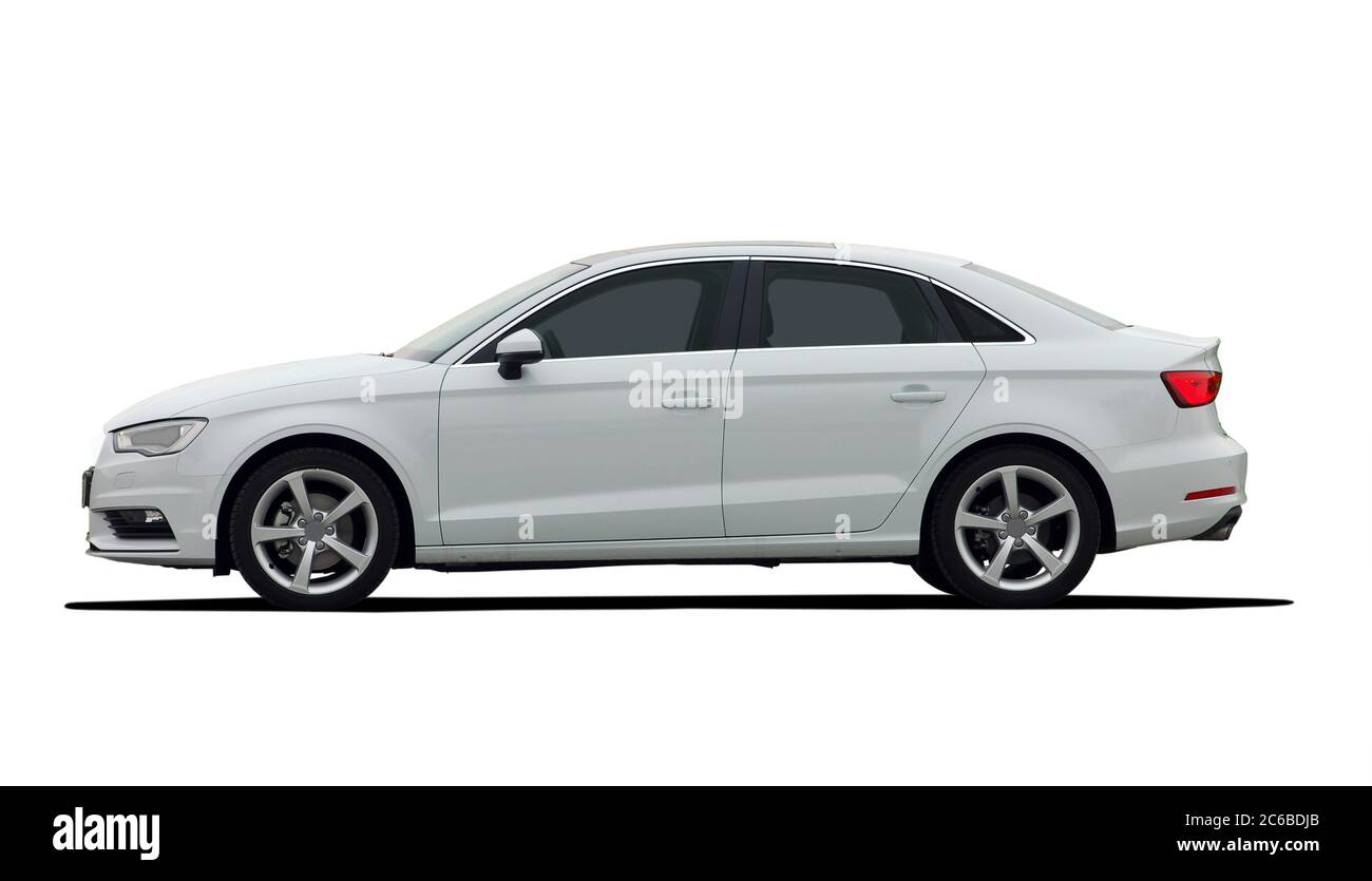 white car side view Stock Photo - Alamy