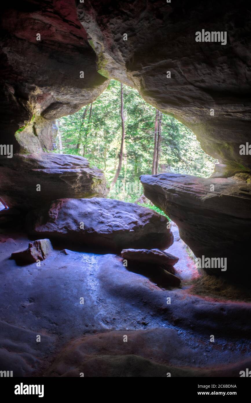 Rock House in hocking hills ohio Stock Photo - Alamy