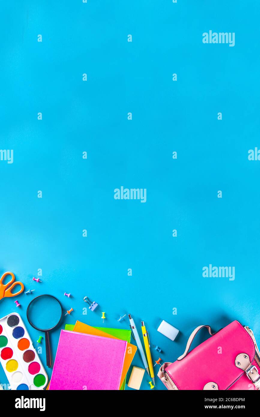 Back to school, education background. Back to School Blue Background ...