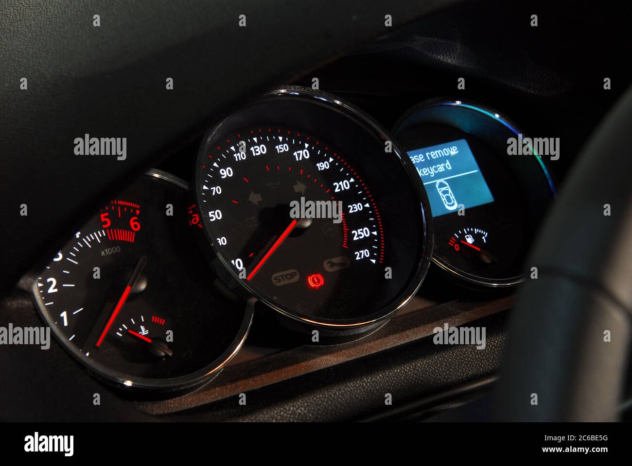 illuminated instrument panel with the passenger car Stock Photo - Alamy