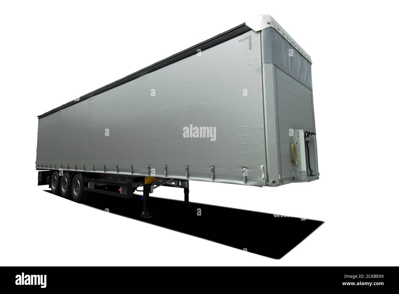 Blank white parked semi trailer, Truck trailer, Truck semi trailer ...