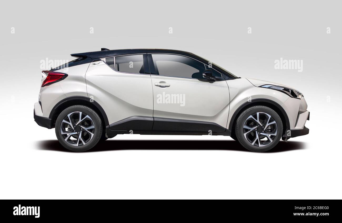 SUV car side view isolated on white Stock Photo - Alamy