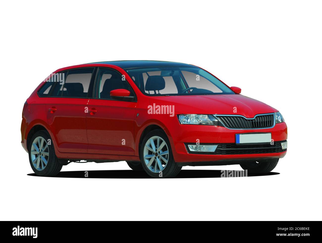 red hatchback, red car Stock Photo - Alamy