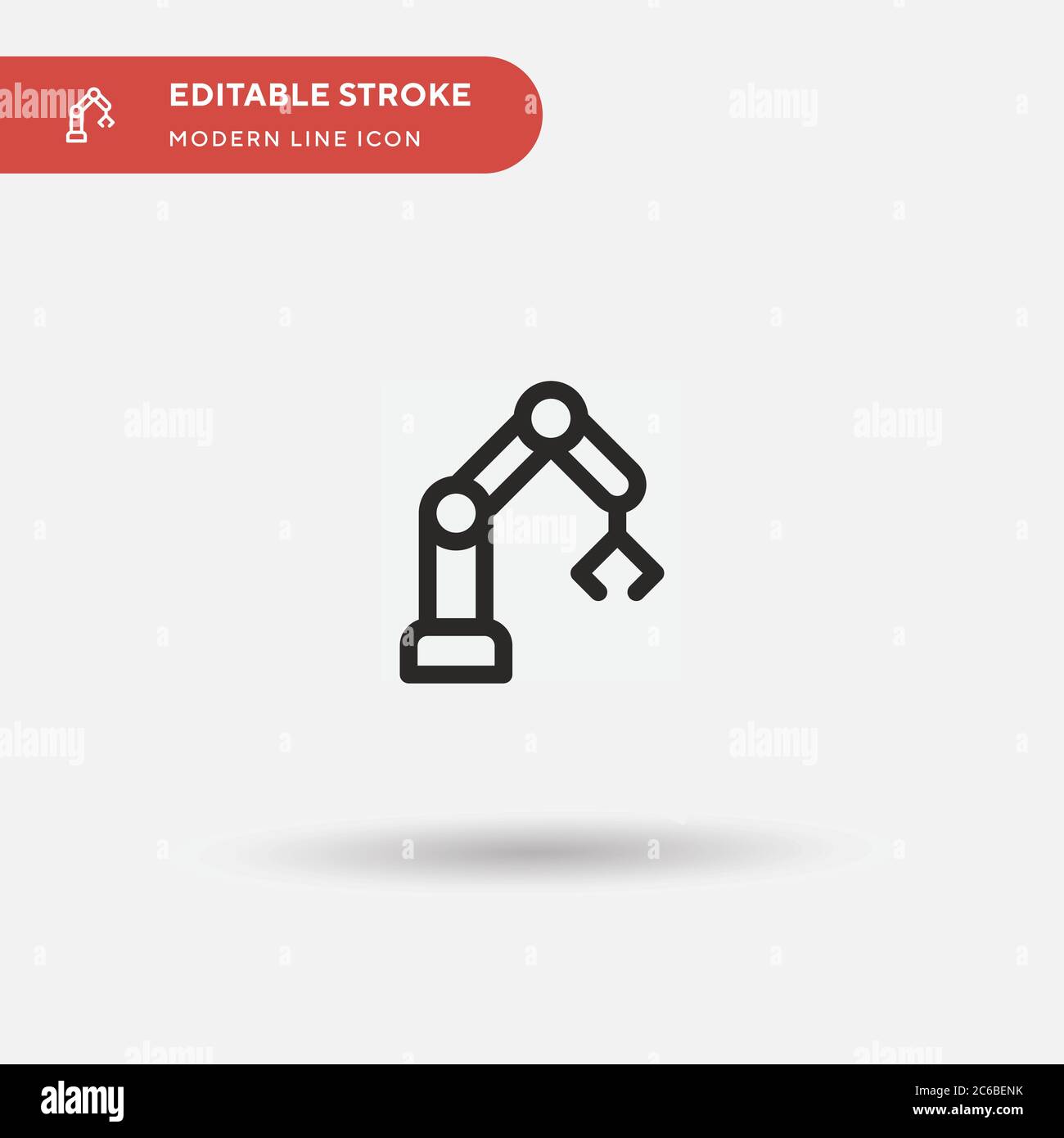Mechanical Arm Simple vector icon. Illustration symbol design template ...