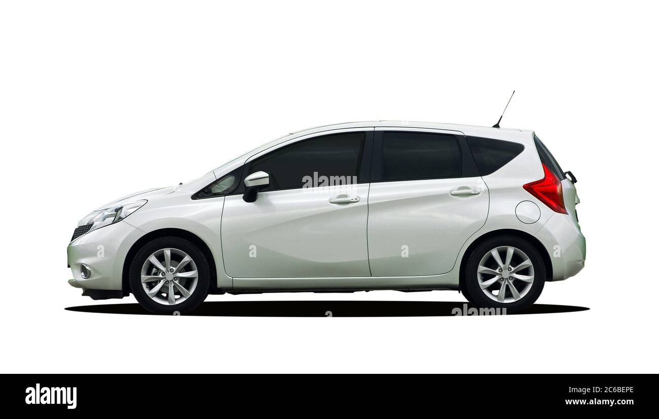 white small car Stock Photo - Alamy