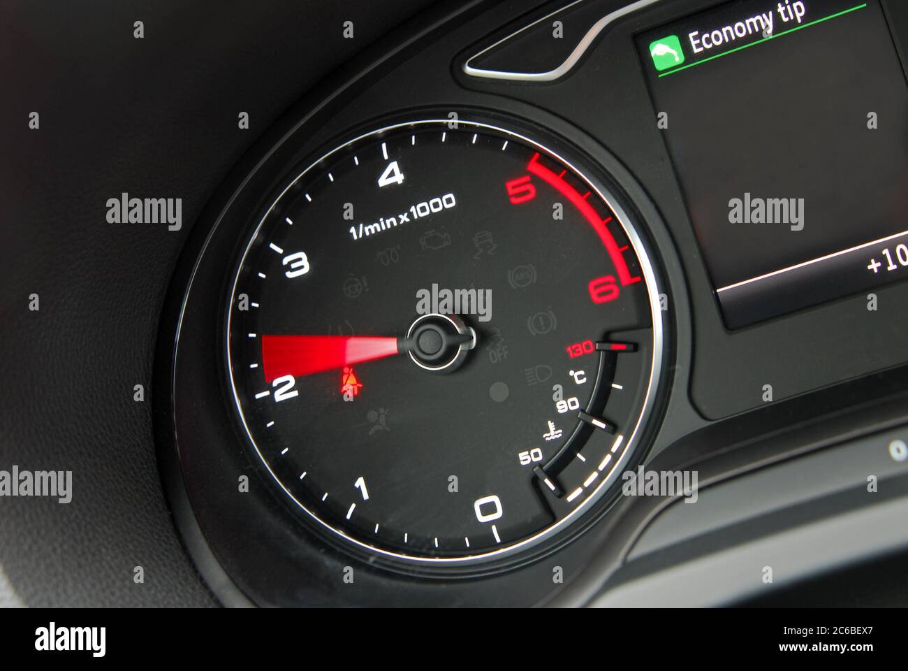 Car Tachometer, Car Tachometer on the instrument panel Stock Photo - Alamy