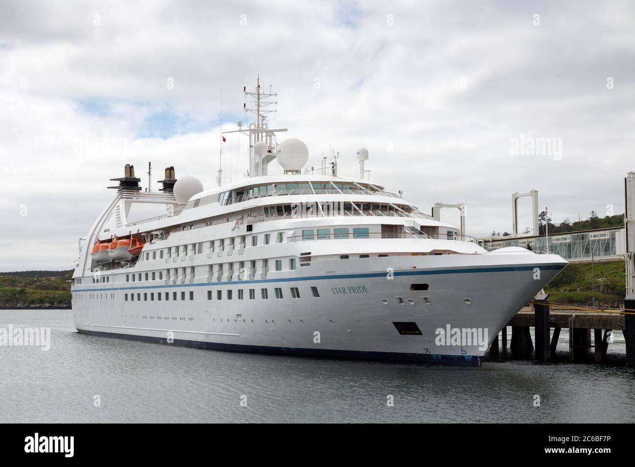 The Star Pride Cruise Ship docked at Stornoway Harbour, Isle of Lewis ...