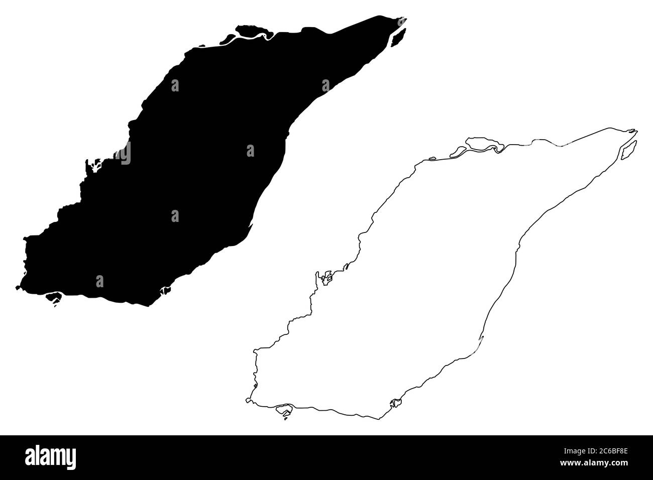 Laval City (Canada, Quebec Province) map vector illustration, scribble ...