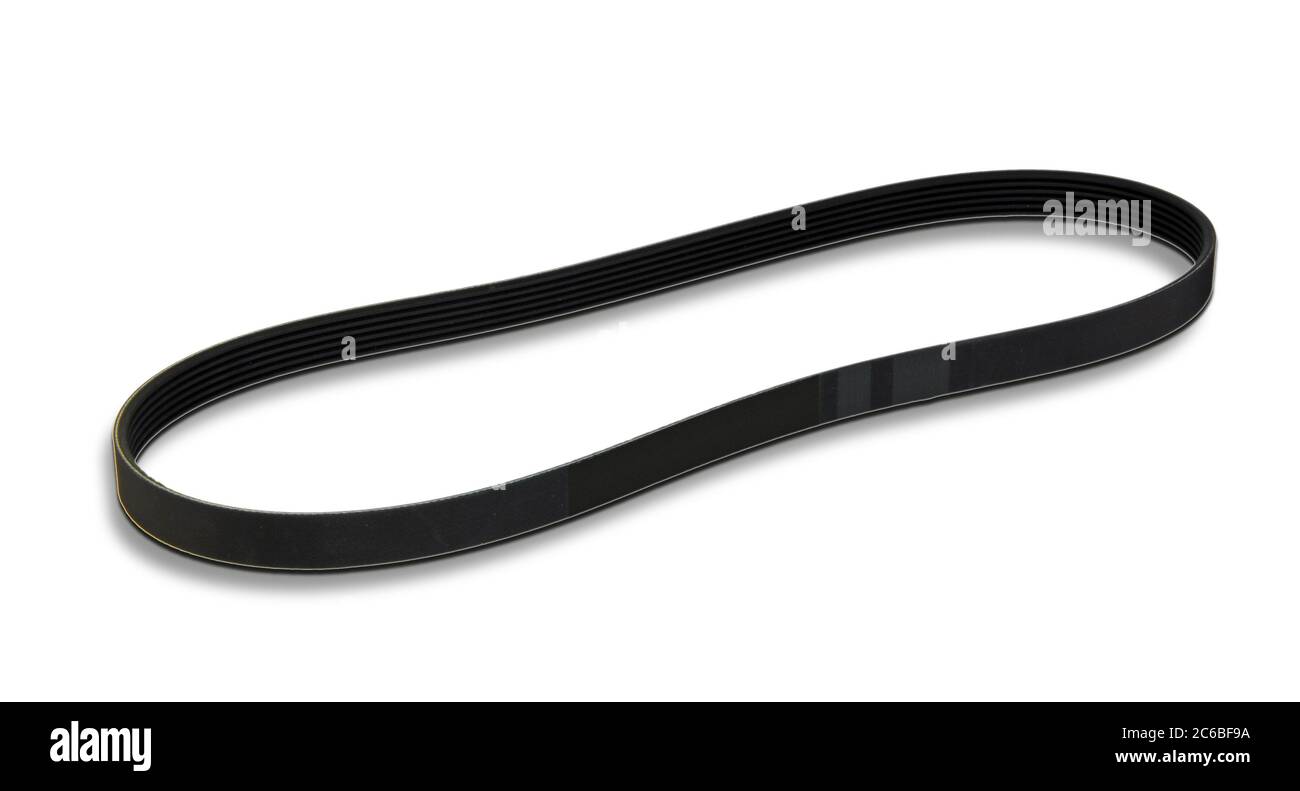 Car engine belt, Car engine belt on white background Stock Photo - Alamy