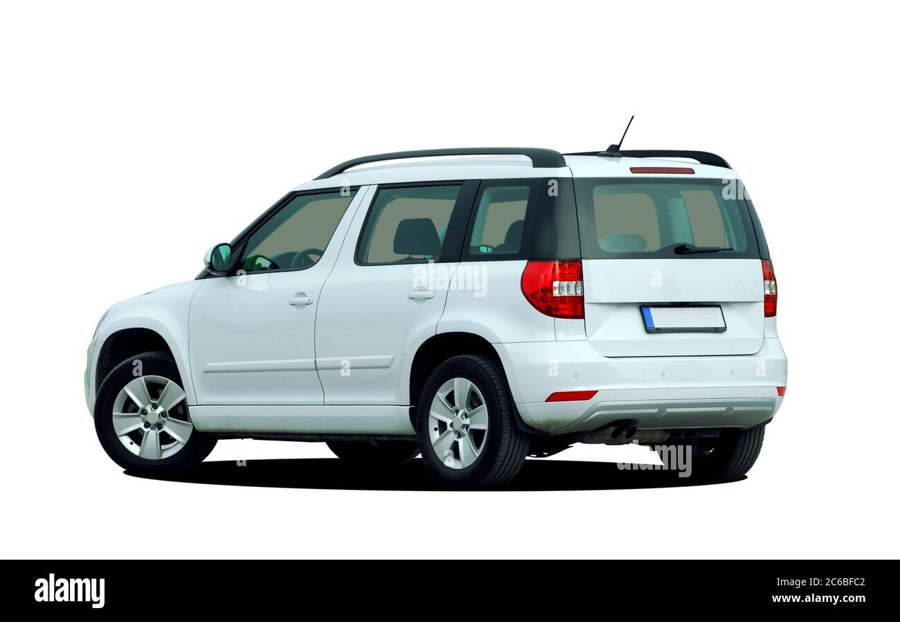 small suv, Rear side view of a suv Stock Photo - Alamy