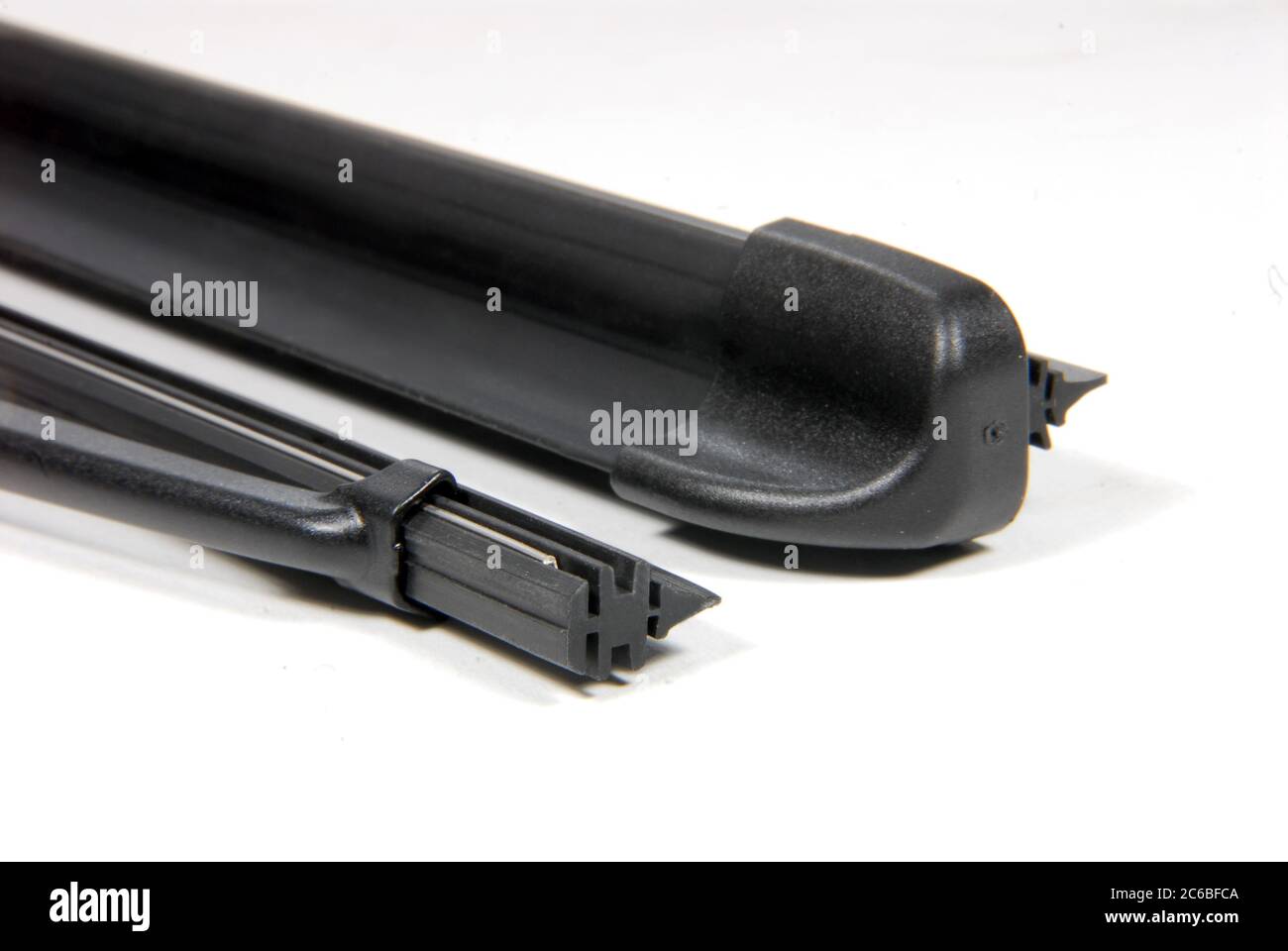 detail of automotive windshield wipers new and old style Stock Photo ...